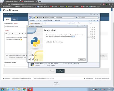 Python Kurulum Hatası Programlama Genel Kod Evreni