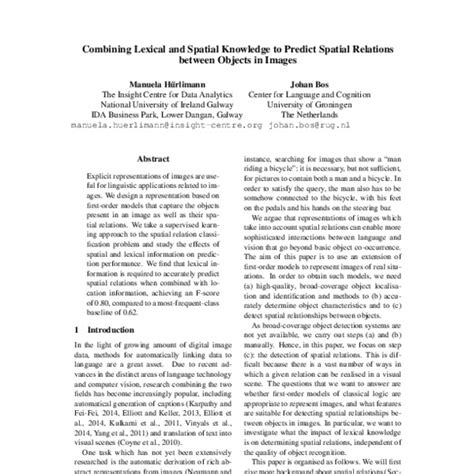 Combining Lexical And Spatial Knowledge To Predict Spatial Relations
