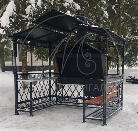 Мангальный комплекс с навесом и печкой "Супермангал-2" от производителя