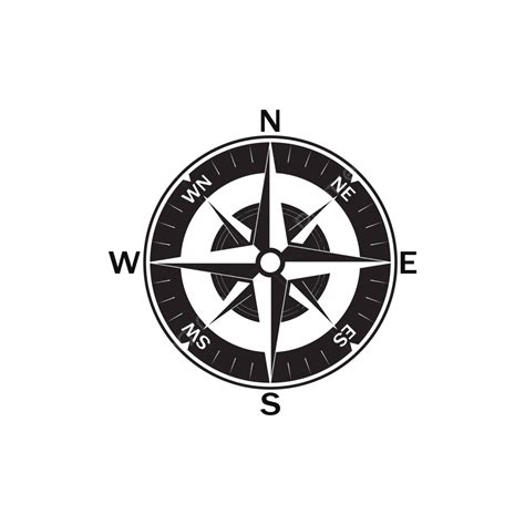 Compass Logo Template Vector Icon Illustration Adventure Symbol
