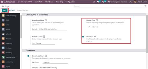 Configuration In Odoo 16 Attendance App Odoo V16 Enterprise Edition Book