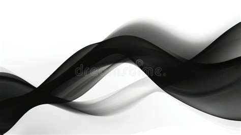 Flowing Abstract Black And White Waves Create A Smooth Minimal Design With High Contrast