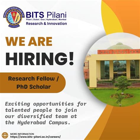 Research And Innovationbits Pilani Is Hiring Research Fellowphd Scholar