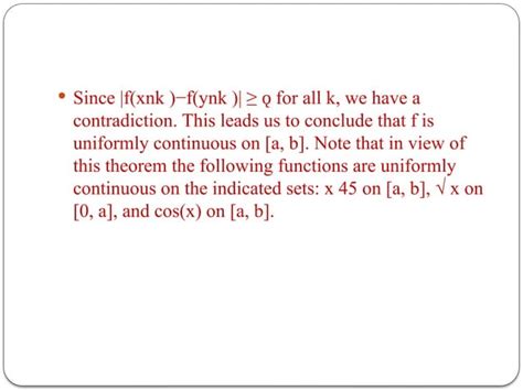 Continuity Homeomorphism Uniform Continuity Pptx Physics Science