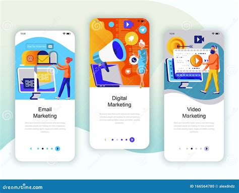 Set Of Onboarding Screens User Interface Kit For Web And App Development Ui Design Mobile App