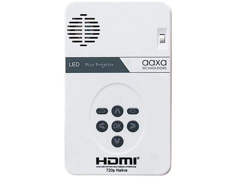 AAXA Technologies LED Pico Projector 720p HD Portable HDMI Battery 80 Min Runtime Walmart Com