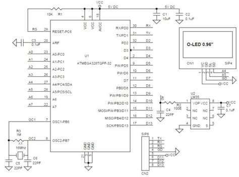 Thermoduino Oled Display Thermometer And Tiny Arduino Board Electronics Lab