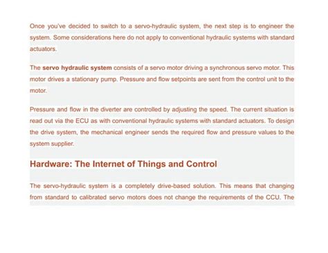 The Servo Hydraulic System Pdf