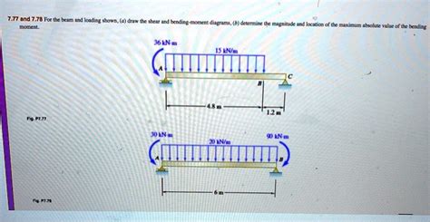 Solved Problem 78 777 And 778 For The Beam And Loading Shown Draw
