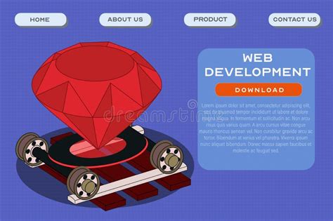 Web Development Site Template Application And Software Development Header Poster Design Stock