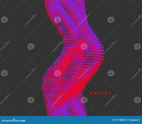 Molecular Wave Abstract Background With Dynamic Particles Layer Of