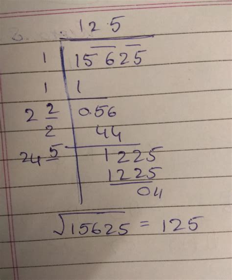 Find The Square Root By Prime Factorization Method 15625