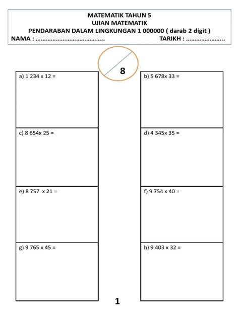 Darab Latihan Matematik Tahun 2 Pdf Doc Latih Tubi Soalan Latihan