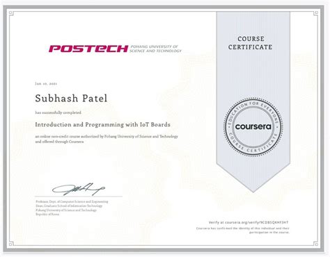 Subhash Patel On Linkedin Iot Coursera Raspberrypi Course Arduino