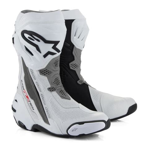 Alpinestars Supertech R Vented Boots Whitemid Greyblack Premium