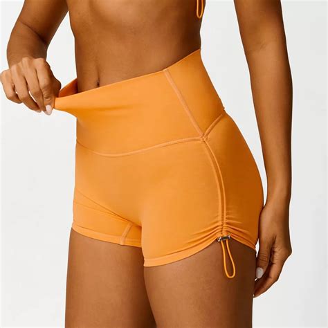 Sexy Booty Shorts For Women Workout Clothing Yoga Set Drawstring Butt