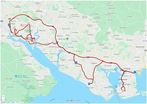 Map Of SCC CUK Courier Round 01 On Tuesdays Some Stop Icons Are