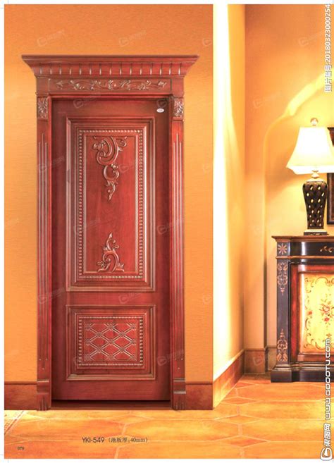 原木门图片大全 实木复合门剖面图 大山谷图库