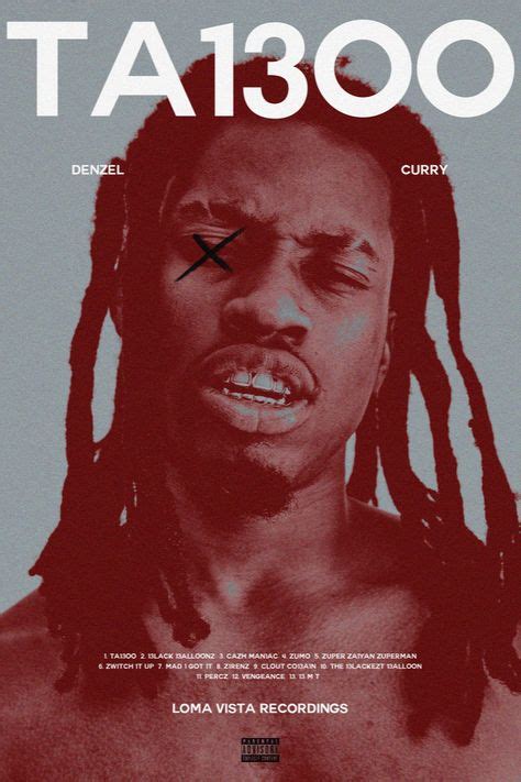Rapper Denzel Curry Taboo Ta13oo Album Poster Design Vintage Music