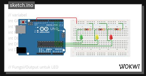 Lampu Lalu Lintas Wokwi Esp32 Stm32 Arduino Simulator