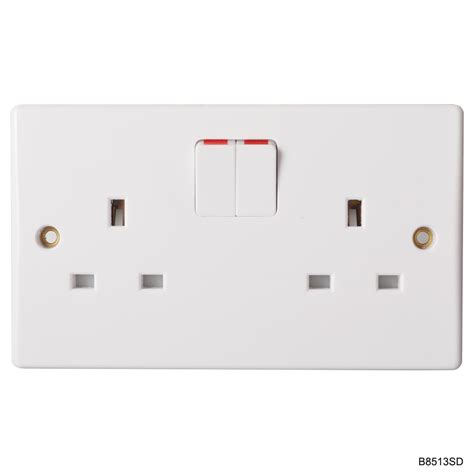 Twin Socket With Led Indicator White In Colour Brilliance Electric Ltd