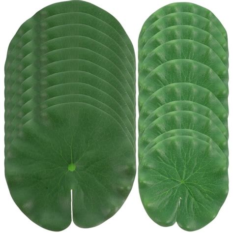 20 Pcs Lily Pad Float Artificial Pond Plants Simulated Lotus Leaf