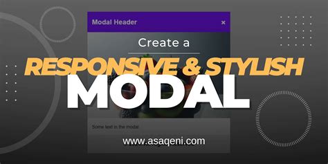 Create A Responsive And Stylish Modal From Scratch Html Css And Js