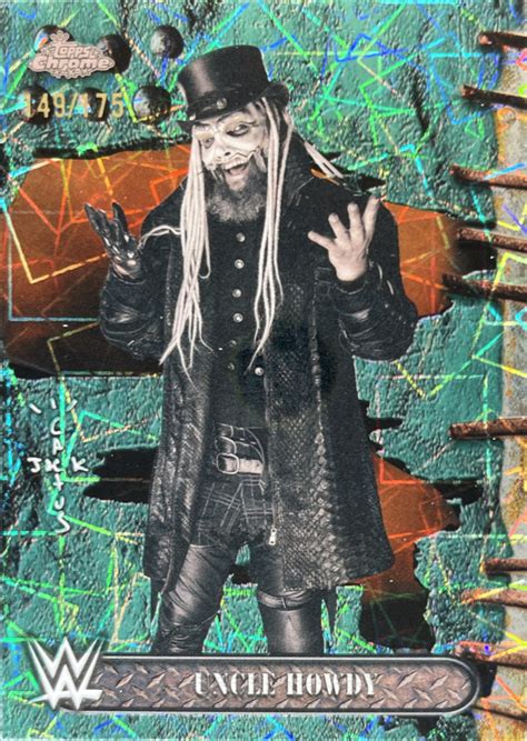 Uncle Howdy 2025 Topps Chrome Wwe X Cactus Jack 28 Teal Laser
