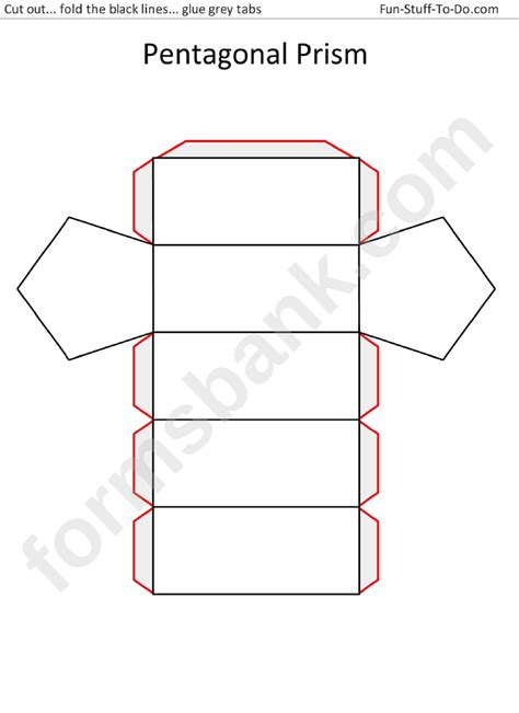 Pentagonal Prism Templates Printable Pdf Download