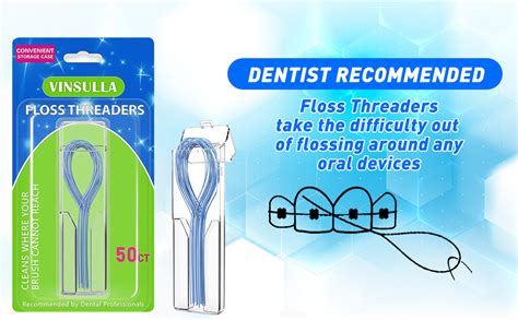 Vinsulla Floss Threaders For Braces Bridges And Implants