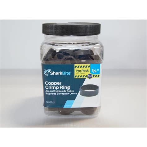Sharkbite 3 4 In Pex Barb Copper Crimp Rings 100 Pack 23103zj100 The Home Depot Copper
