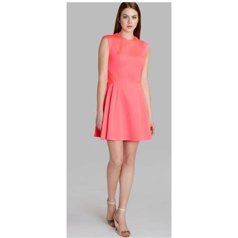 Ted Baker London Dresses Ted Baker Nistee Side Pleat Neon Pink
