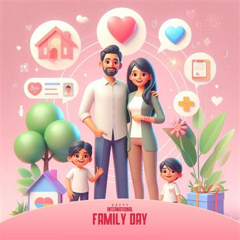 El Día Internacional De La Familia Vector Premium Generado Con Ia