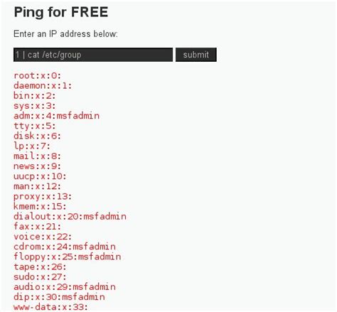 Command Execution Dvwa Penetration Testing Lab