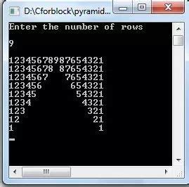 C Program To Display Integrated Pyramid Number Pattern Number Patterns While Loop Pyramids