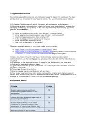 Assignment Instructions Docx Assignment Instructions You Will Be Required To Write One APA