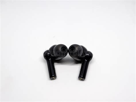 A True Wireless Stereo Or Tws With Black Colour And White Background Stock Photo Image Of Buds