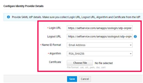 Configuring Saml Sso For Manageengine Servicedesk Plus On Premises