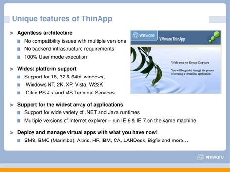 Ppt Application Virtualization With Vmware Thinapp Powerpoint