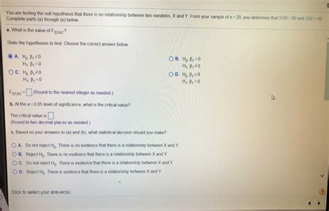 Solved You Are Testing The Null Hypothesis That There Is No Chegg Com