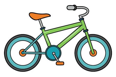 색 배경 터 일러스트레이션 만화 사이클 프리미엄 Ai 생성 벡터