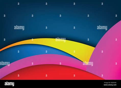 Modern Abstract Colorful Multiple Curved Lines Background Stock Vector