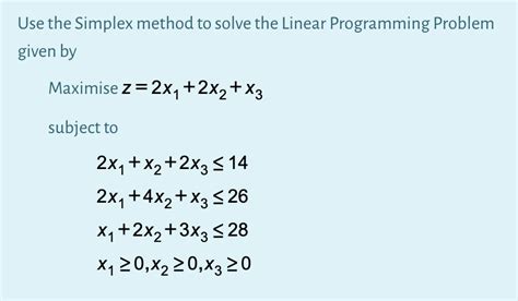 Solved Use The Simplex Method To Solve The Linear