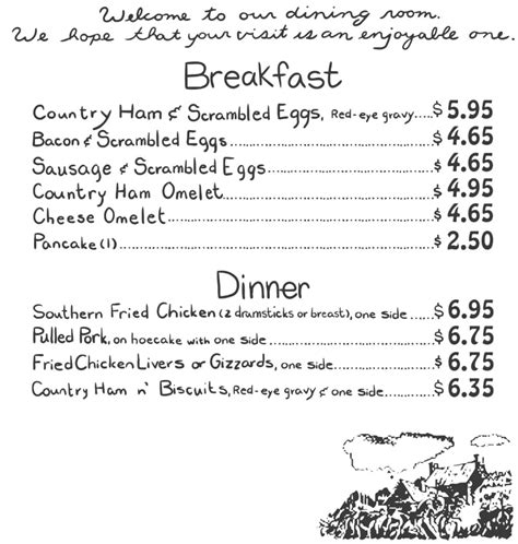 The Loveless Cafe Brings Back 1951 Menu Throwback Prices