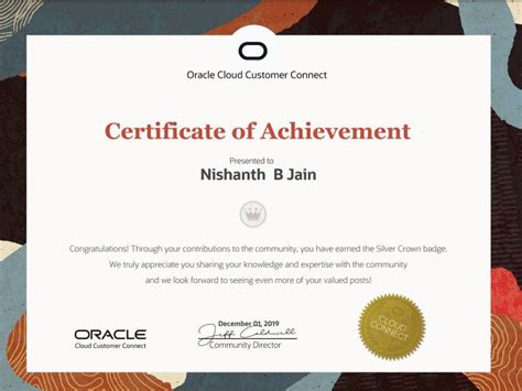 Nishanth B Jain On Linkedin Oraclecloud Cloudcustomerconnect Silvercrown
