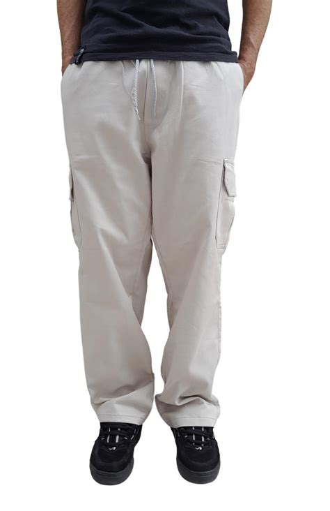 Calça Cargo Masculina Premium Bolso Lateral Skate Militar Bege Compre