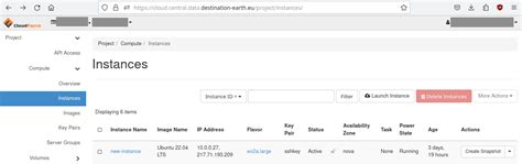 How To Access The Vm From Openstack Console — Destination Earth Data Lake 001 Documentation