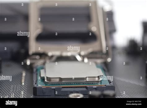 Intel Lga 1151 Cpu Socket On Motherboard Computer Pc With Processor
