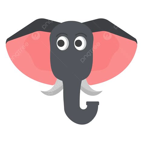 Kepala Gajah Vektor Gajah Satwa Gajah Kartun Png Dan Vektor Dengan Background Transparan