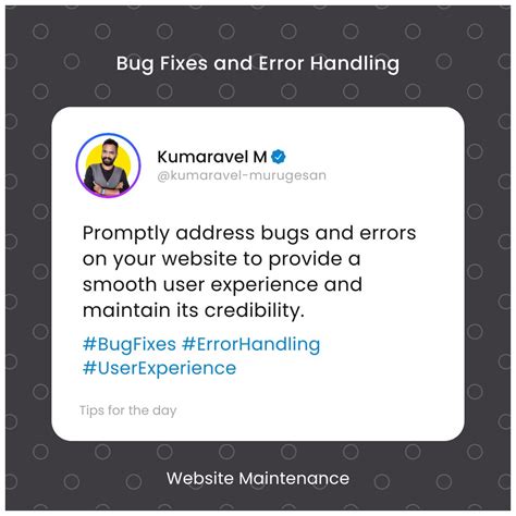 Bug Fix And Error Handling For Your Website Kumaravel M Posted On The Topic Linkedin